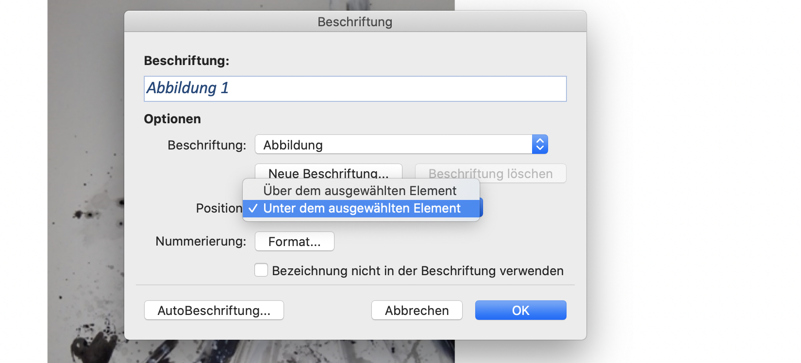 Abbildungsverzeichnis einfach erstellen